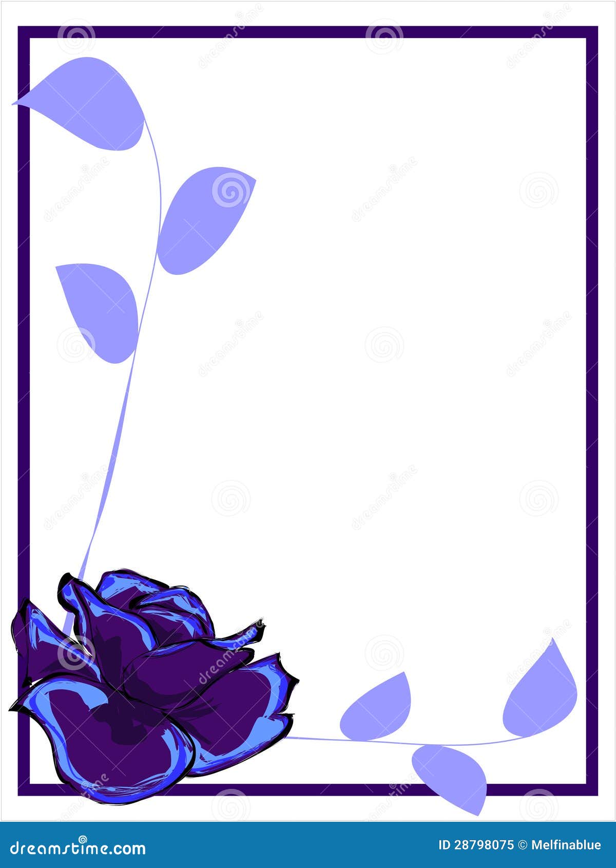 Purple Rose Border stock vector. Illustration of valentine - 28798075