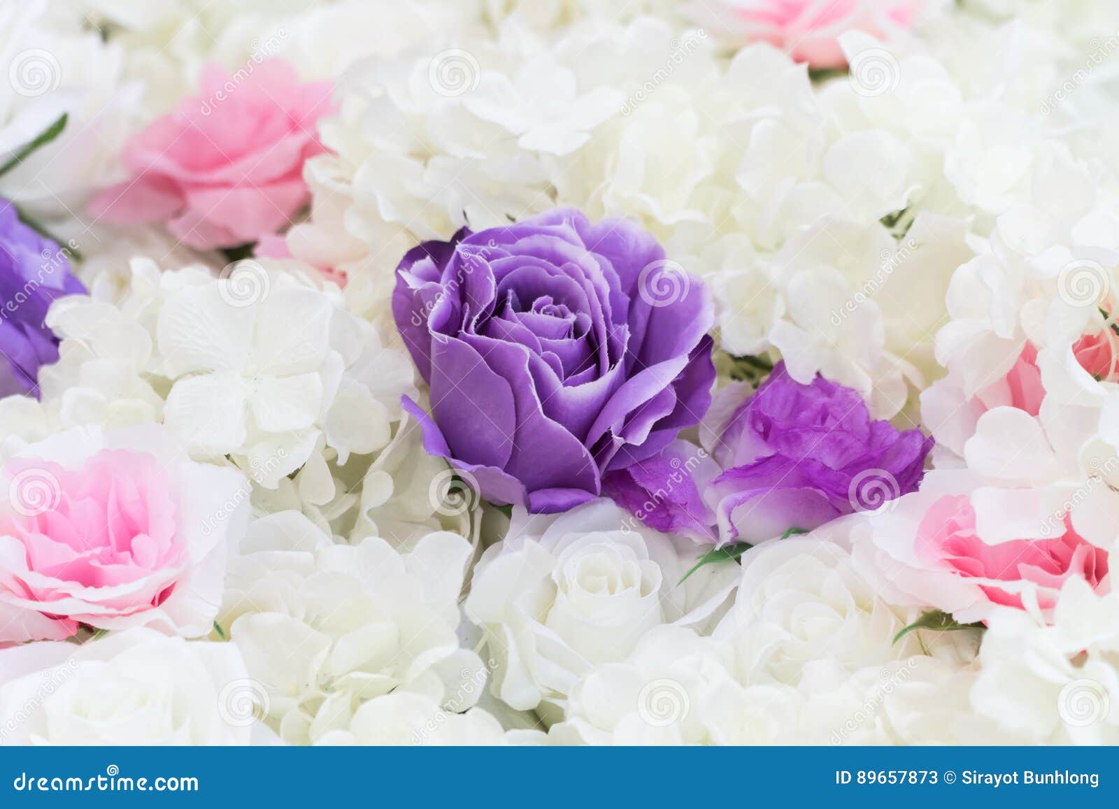 Purple Roses in a Wedding Arrangement Stock Image - Image of bunch ...