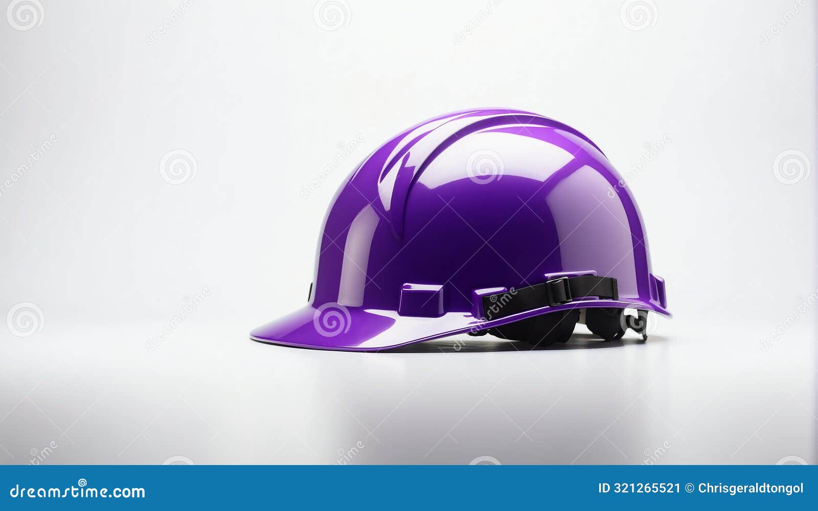 Purple Safety Helmet on Plain White Background with Ai Generated Stock ...
