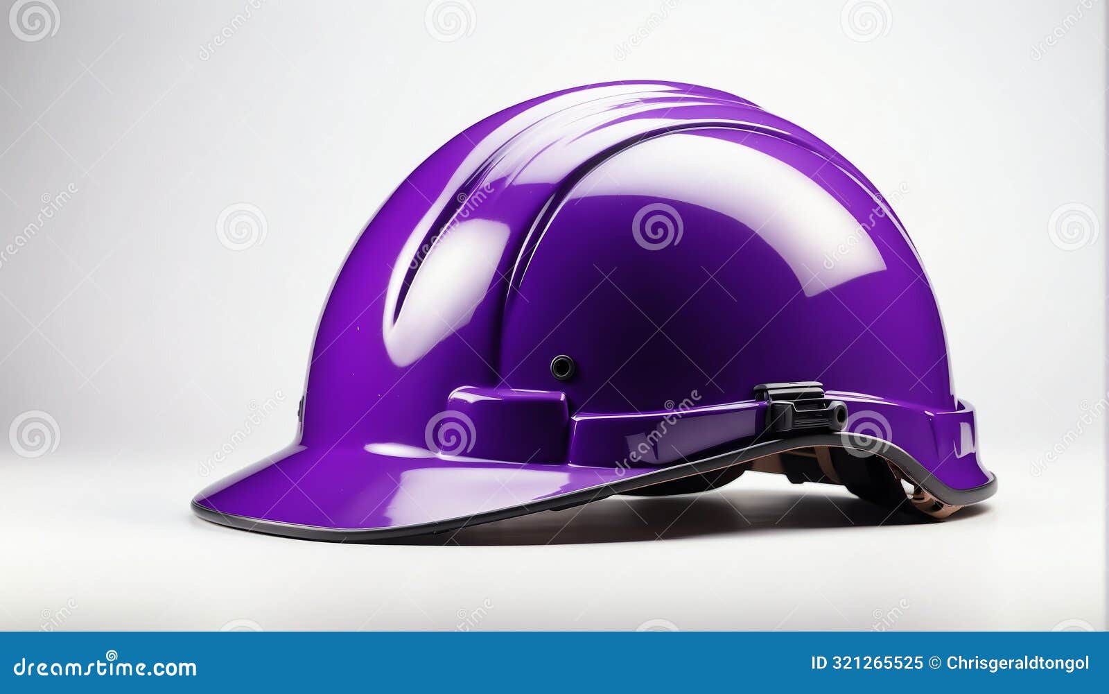 Purple Safety Helmet on Plain White Background with Ai Generated Stock ...