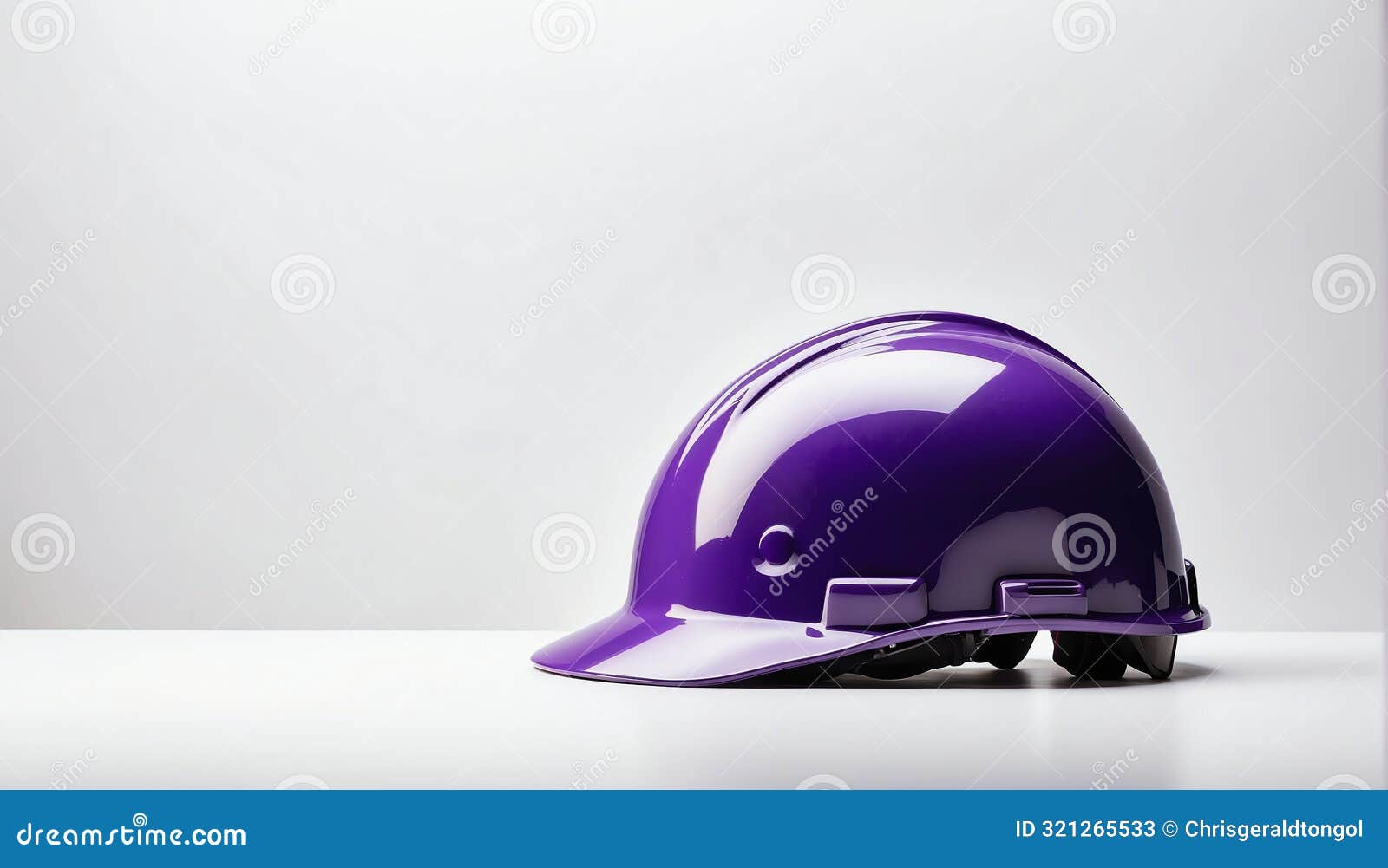 Purple Safety Helmet on Plain White Background with Ai Generated Stock ...