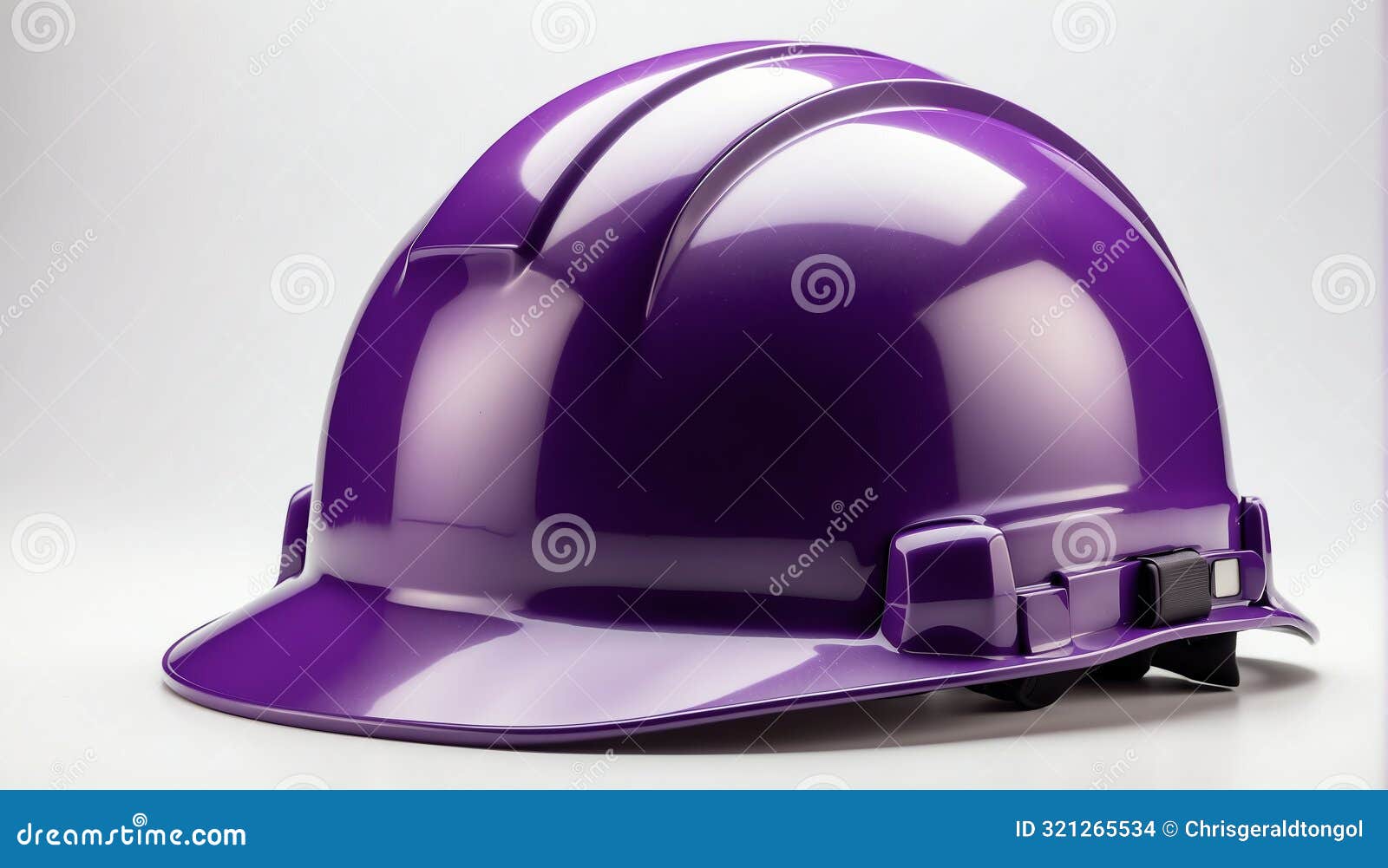 Purple Safety Helmet on Plain White Background with Ai Generated Stock ...