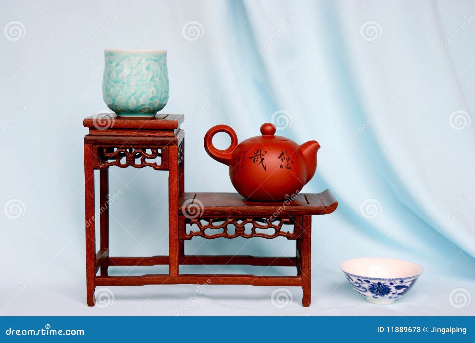 Purple sand pot and tea stock photo. Image of clay, customs - 11889678