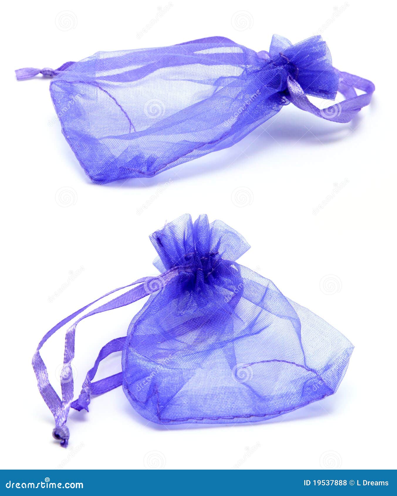 Purple Satin Drawstring Gift Bag Stock Photo - Image of supplies ...