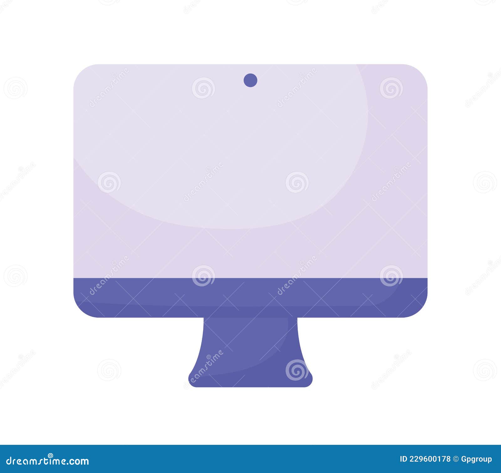Purple screen monitor stock illustration. Illustration of computer ...