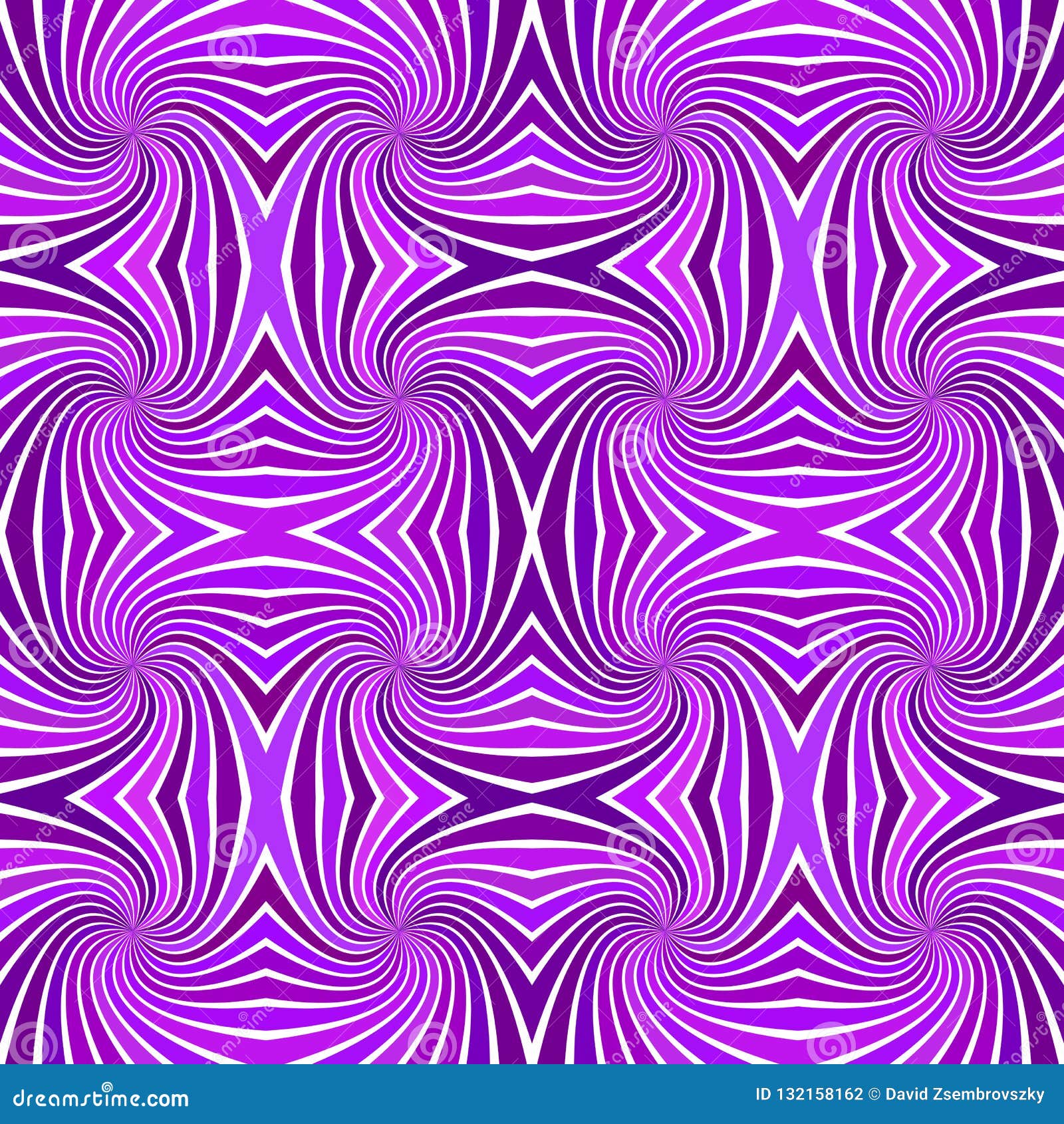 Purple Seamless Abstract Psychedelic Spiral Stripe Pattern Background ...