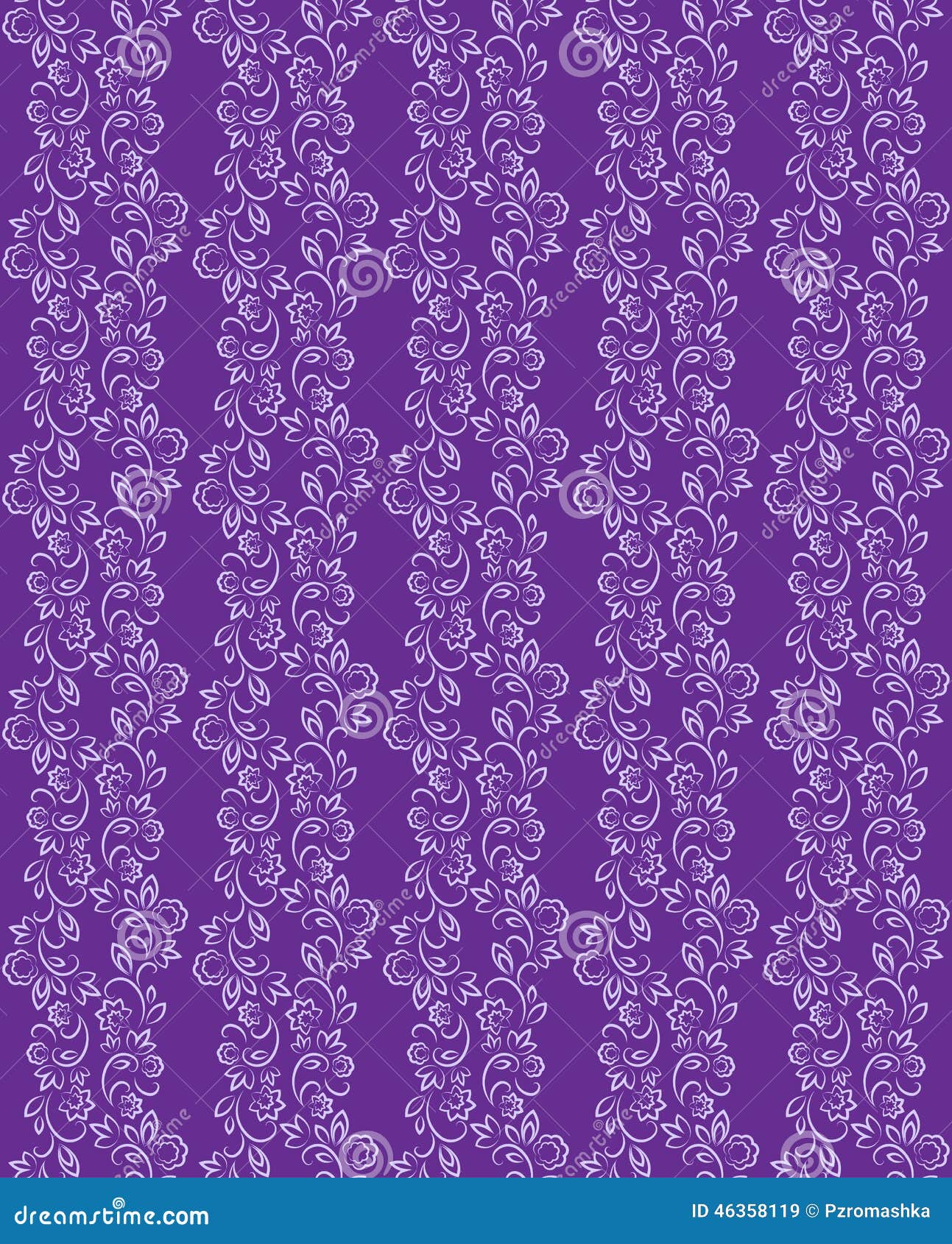Purple Seamless Background with Floral Pattern Stock Vector ...