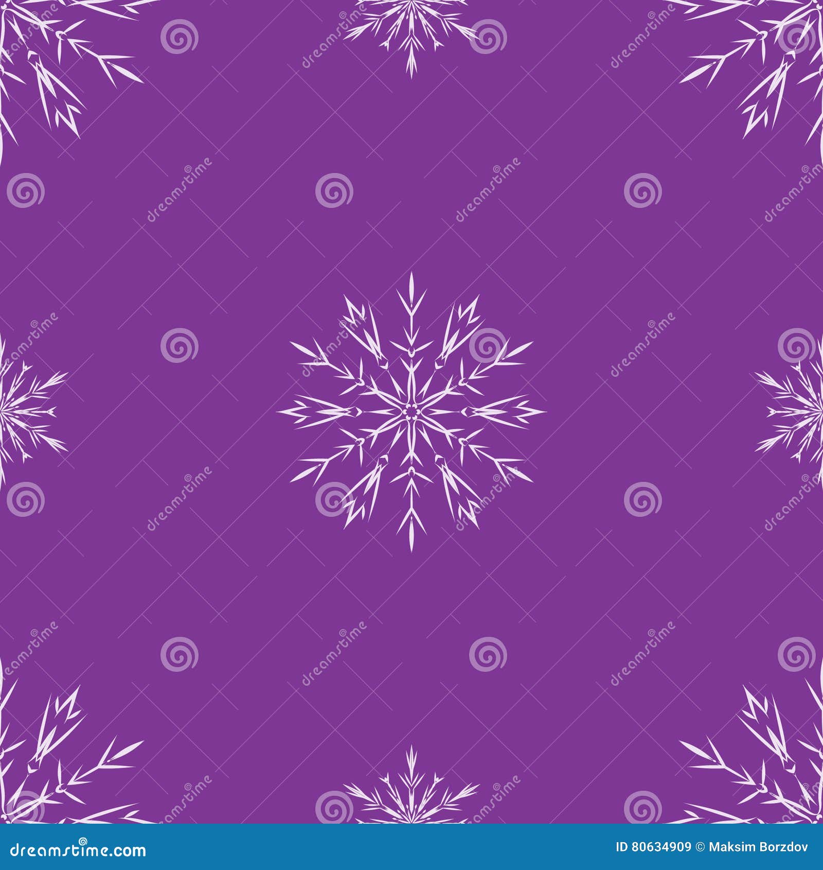 Purple Seamless Snowflake Pattern Stock Vector - Illustration of ...
