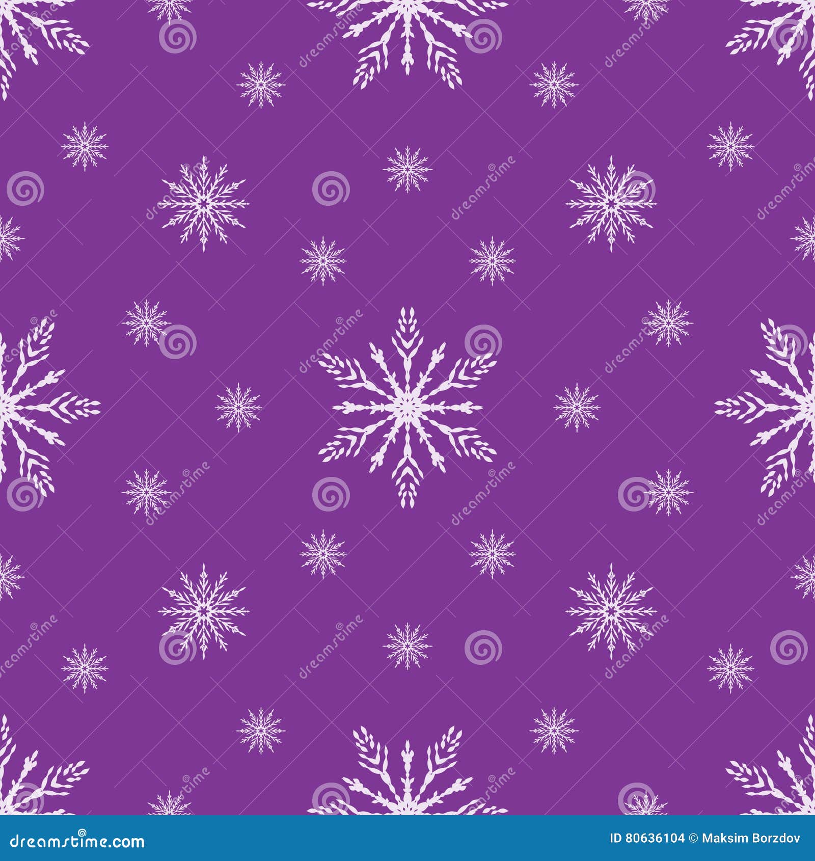Purple Seamless Snowflake Pattern Stock Vector - Illustration of ...