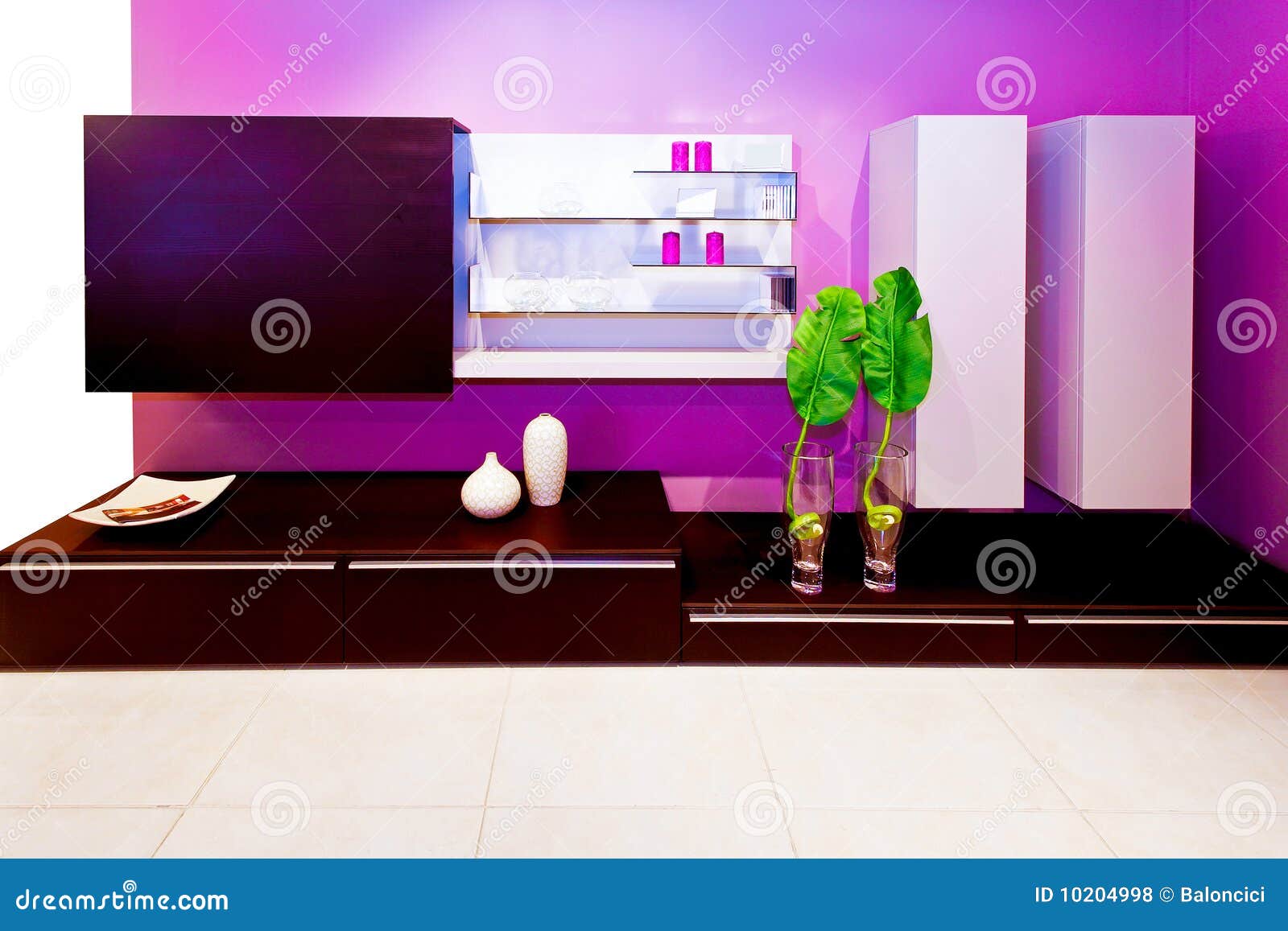 Purple shelf stock photo. Image of contemporary, plant - 10204998