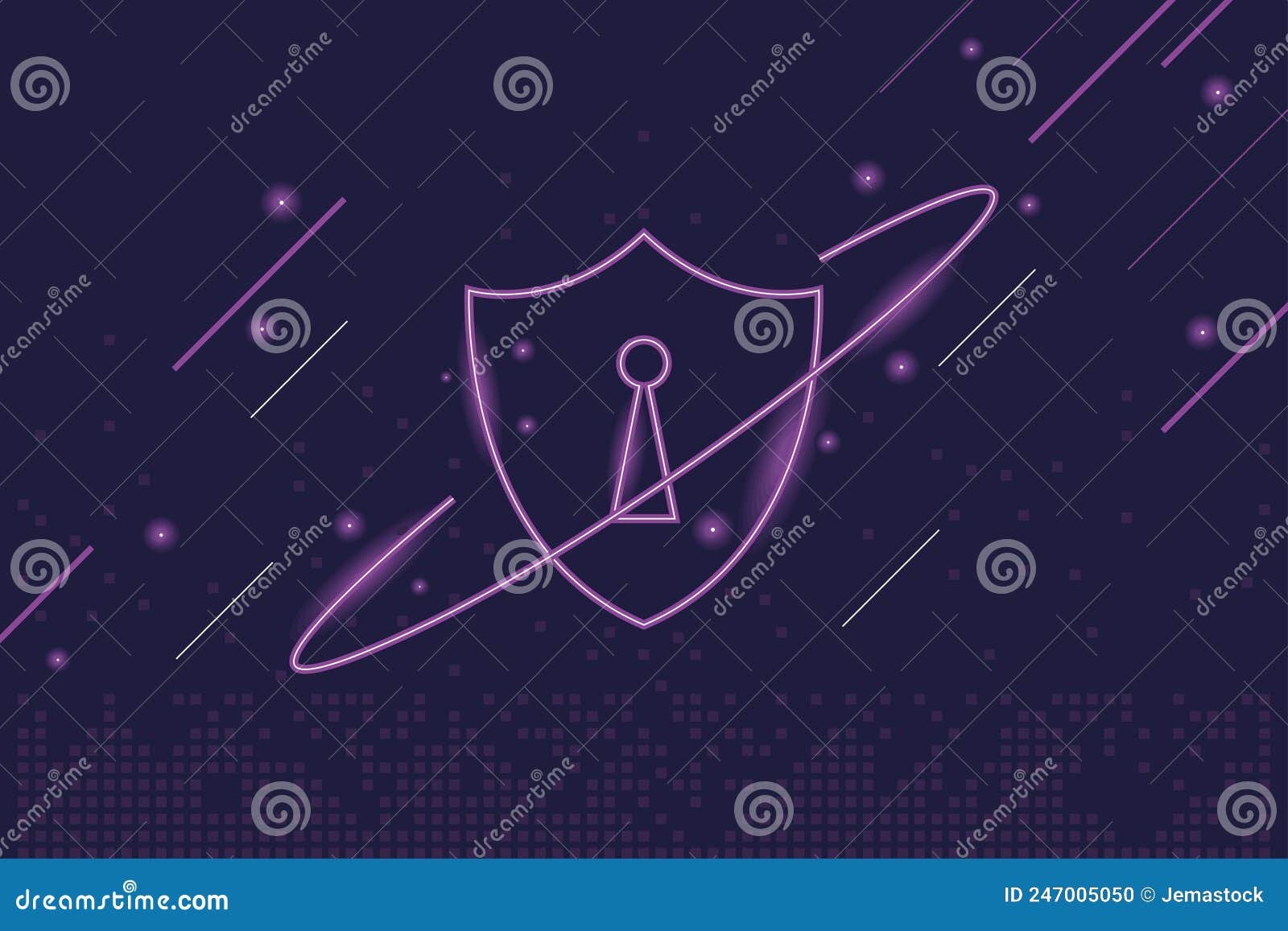 Purple Shield Eye Scan Icon Isolated On Purple Background. Scanning Eye ...
