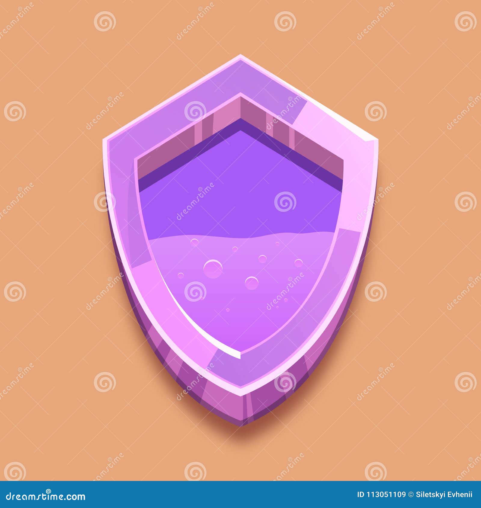 Purple Shield with Violent Liquid, Antivirus System Loading Stock ...