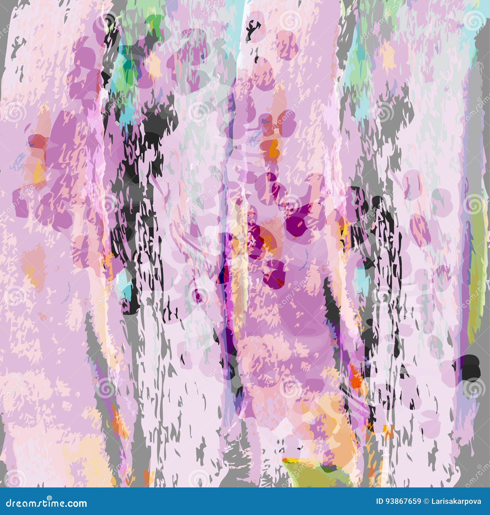 Purple Silk Curtains Material with Abstract Flowers. Draping for ...