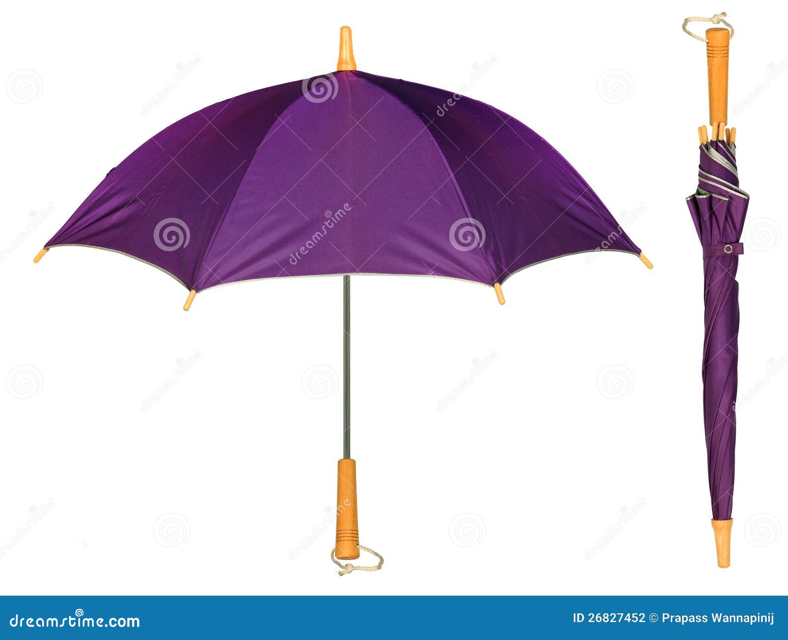 Purple Simple Umbrella Isolated Stock Photo - Image of protector ...