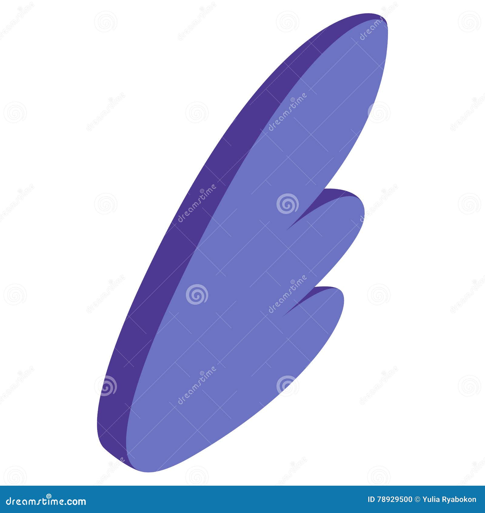 Purple Simple Wing Icon, Isometric 3d Style Stock Vector - Illustration ...
