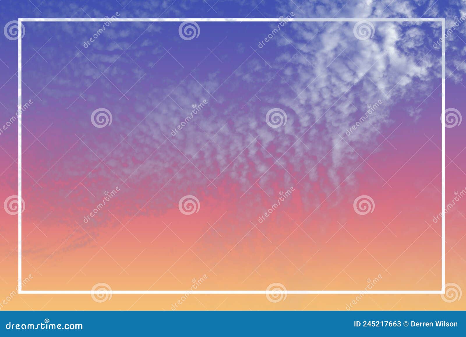 Purple Sky Gradient with Clouds and Frame Stock Image - Image of copy ...