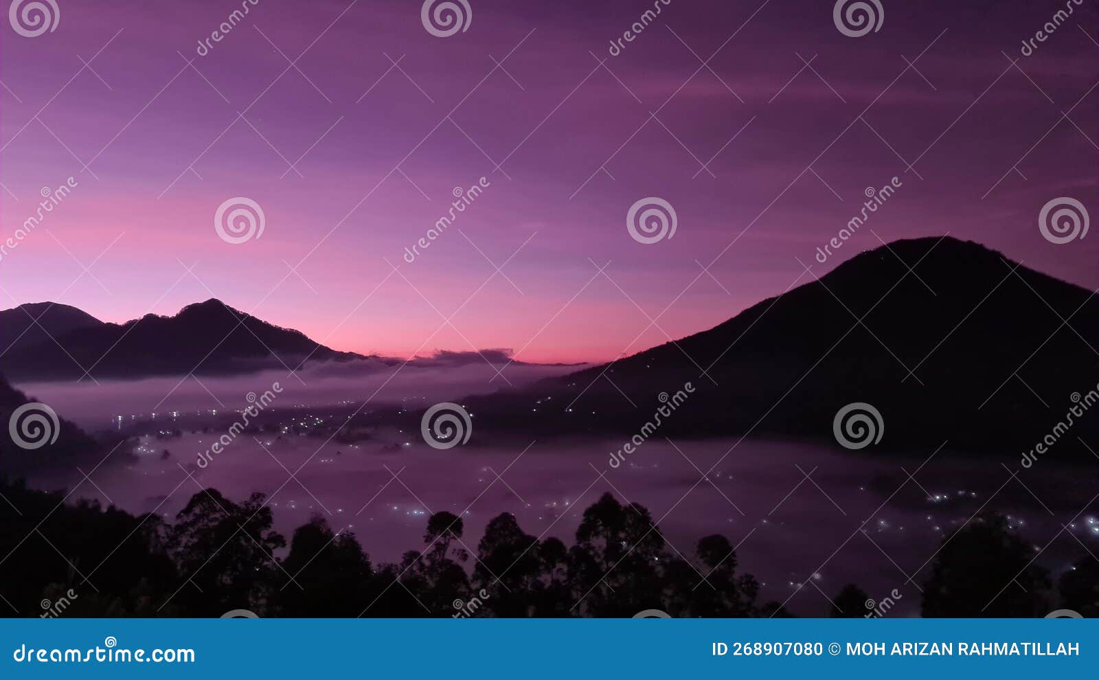 The Purple Sky at Kintamani Stock Photo - Image of reflection ...