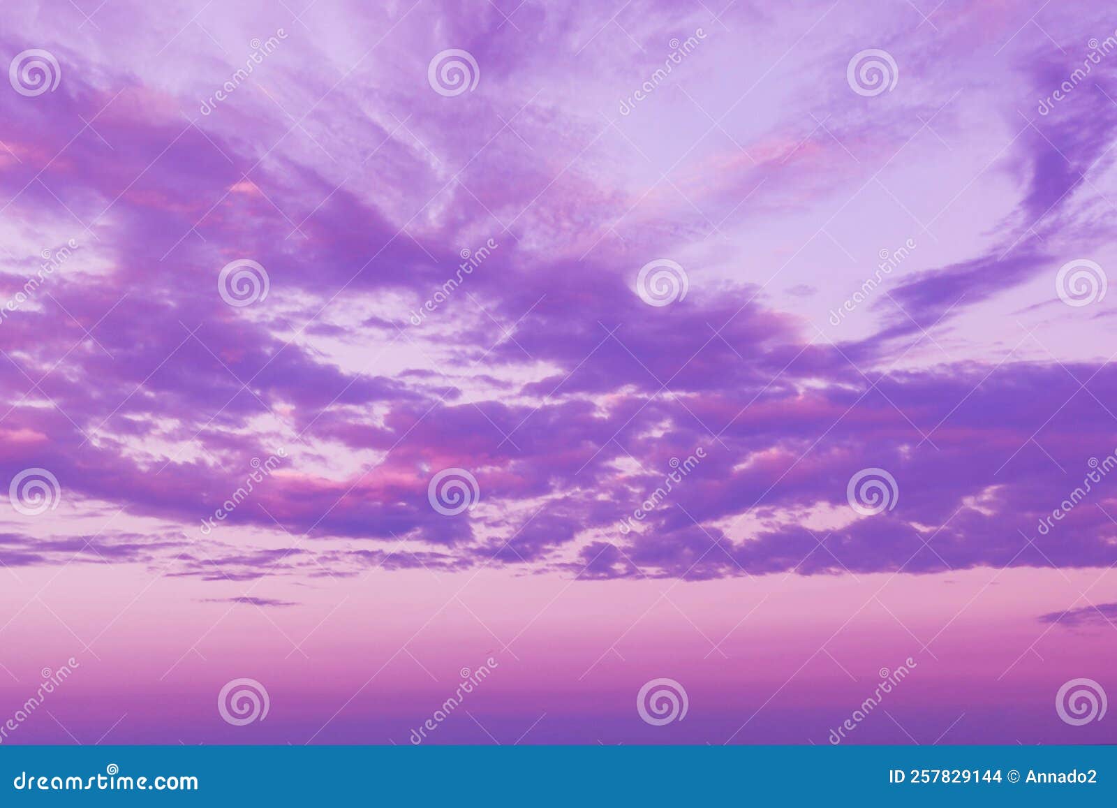 Purple Sky Panorama with Clouds for Atmospheric Background Stock Photo ...