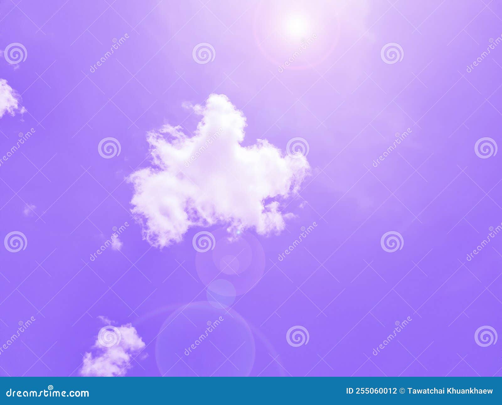 Purple Sky with Sun Shining Beautiful in Heaven Stock Photo - Image of ...