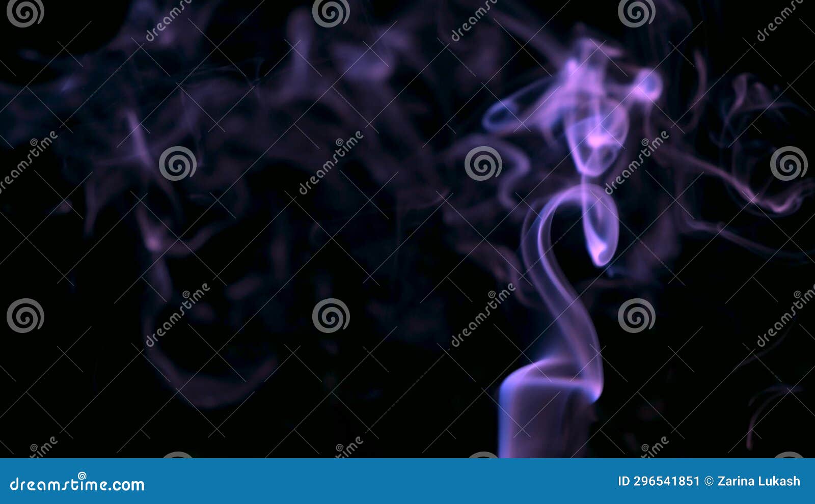 Purple Smoke on a Black Background. Abstract Background of Incense ...