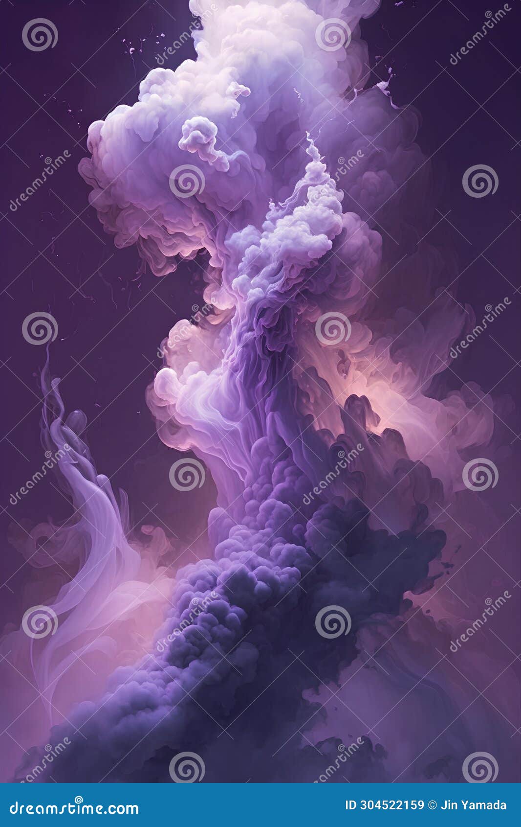Purple Smoke in the Space. Abstract Background Stock Illustration ...