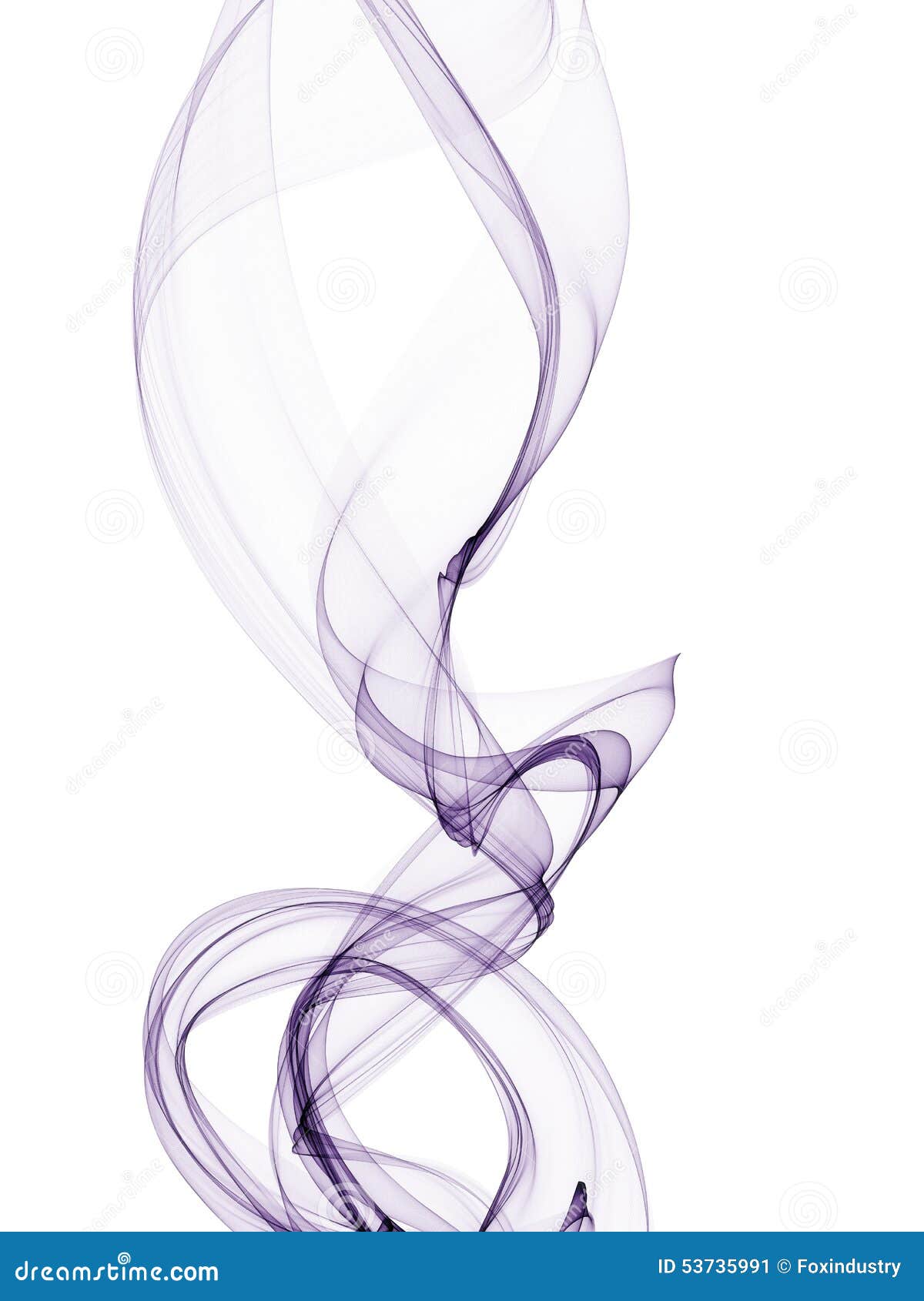Purple Smoke Wave Curves Isolated on White Abstract Stock Illustration ...