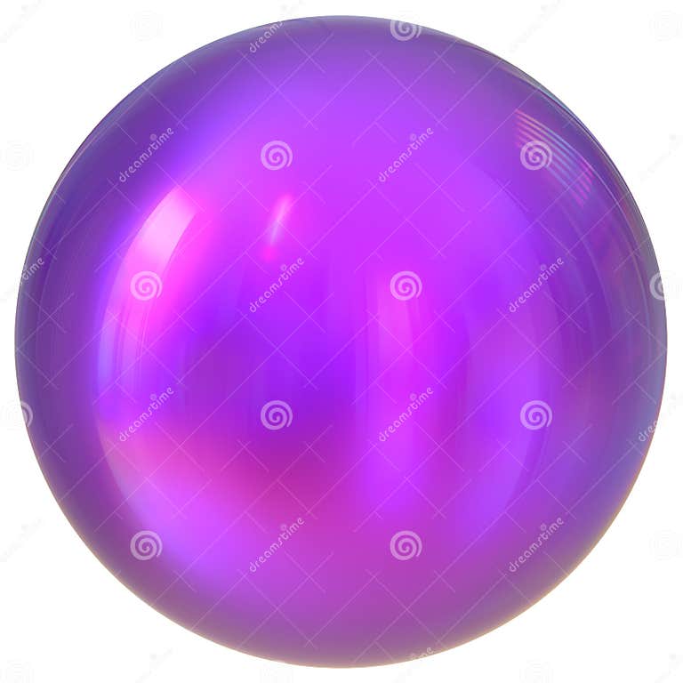 Purple Sphere Round Button Ball Basic Circle Geometric Shape Stock ...