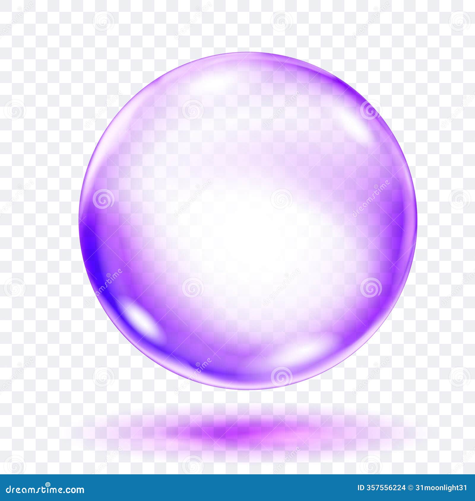 Purple Sphere with a Soft Shadow Stock Illustration - Illustration of ...
