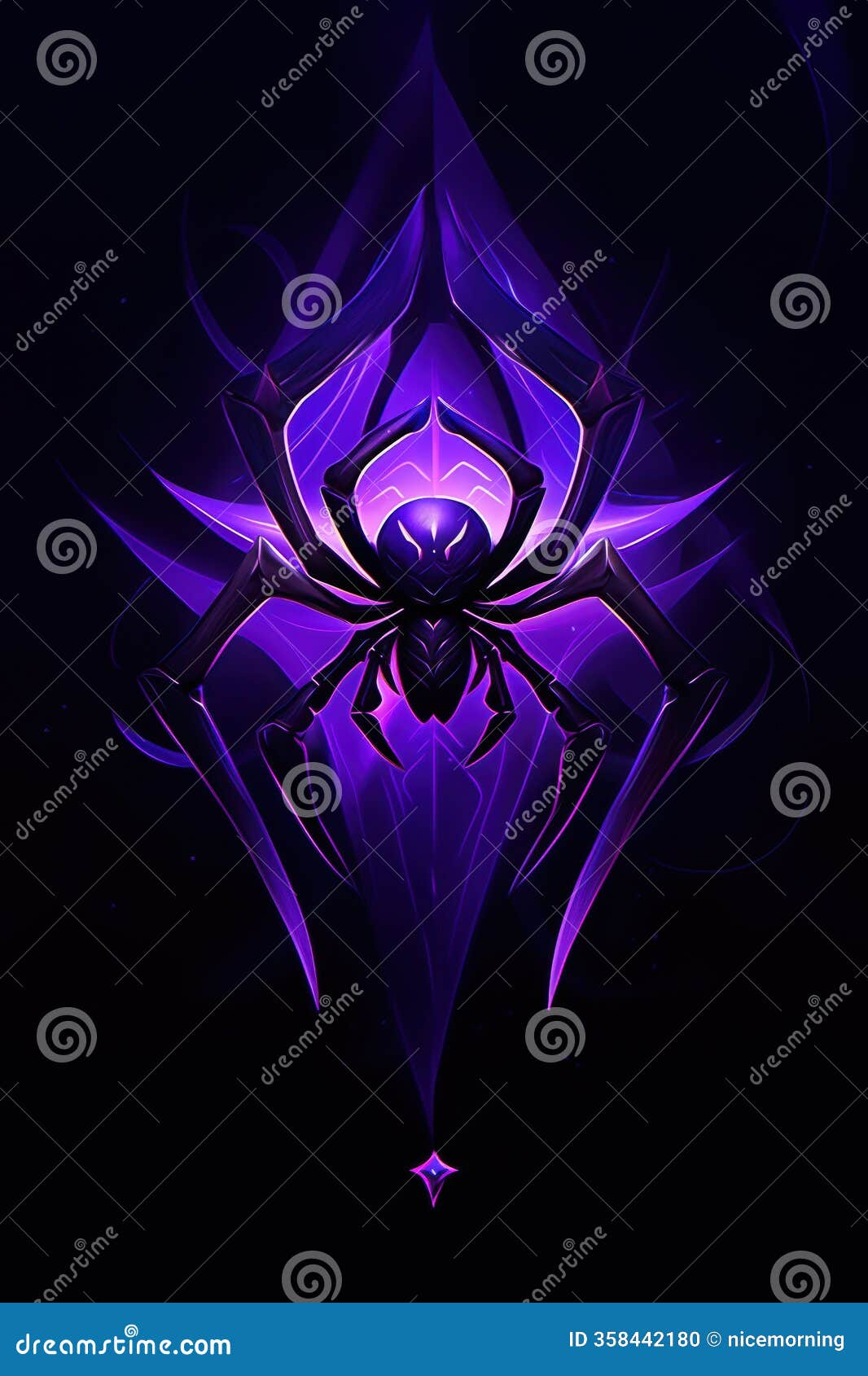 Purple Spider Emblem. Created by Generative Artificial Intelligence ...
