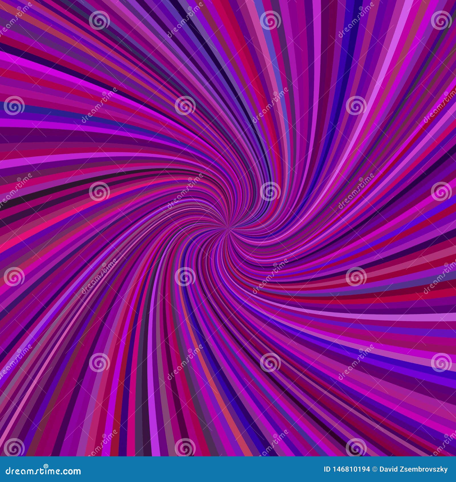 Purple Spiral Background - Vector Design from Rotating Rays in Colored ...