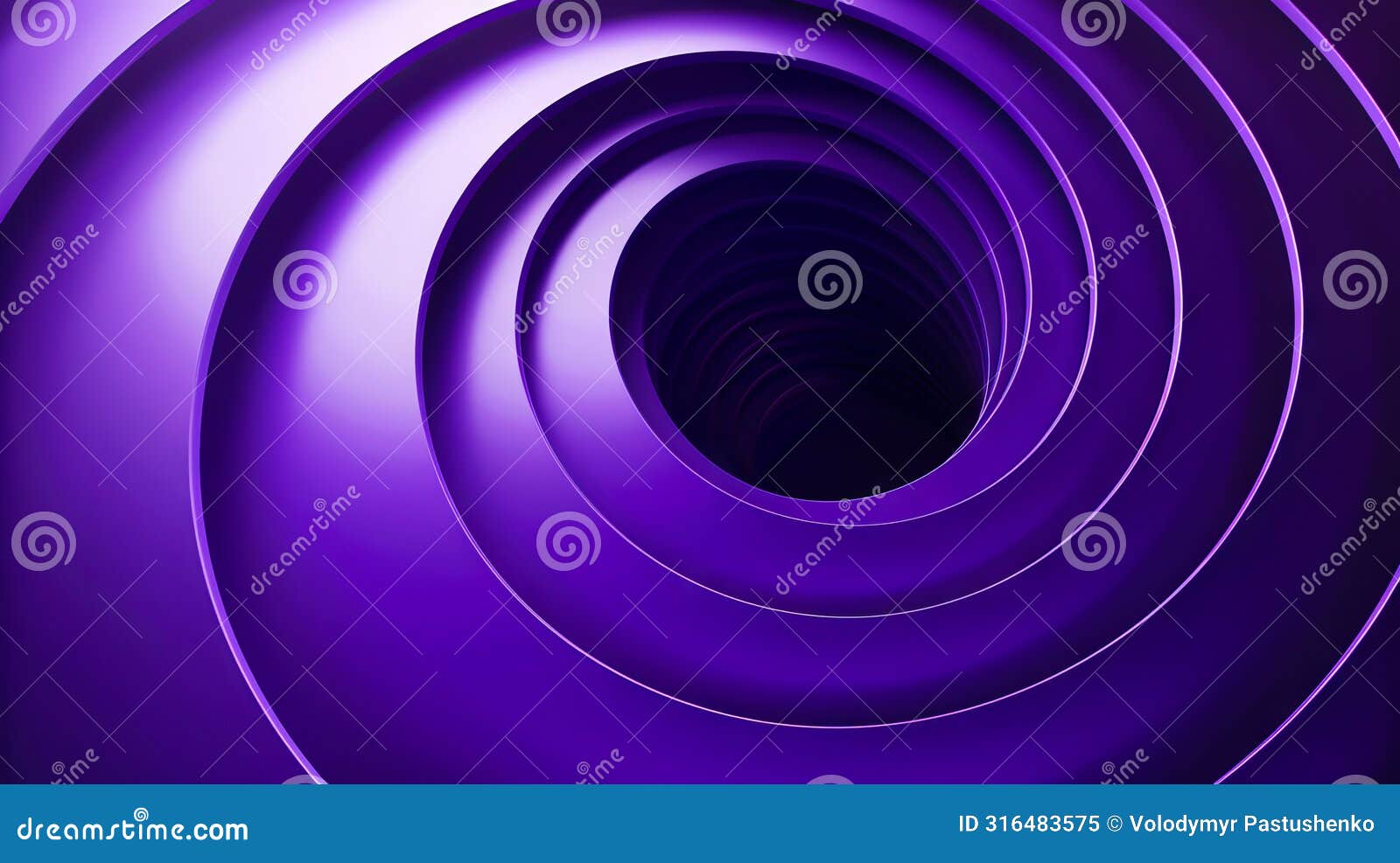 A Purple Spiral with a Light Inside Stock Image - Image of color, light ...
