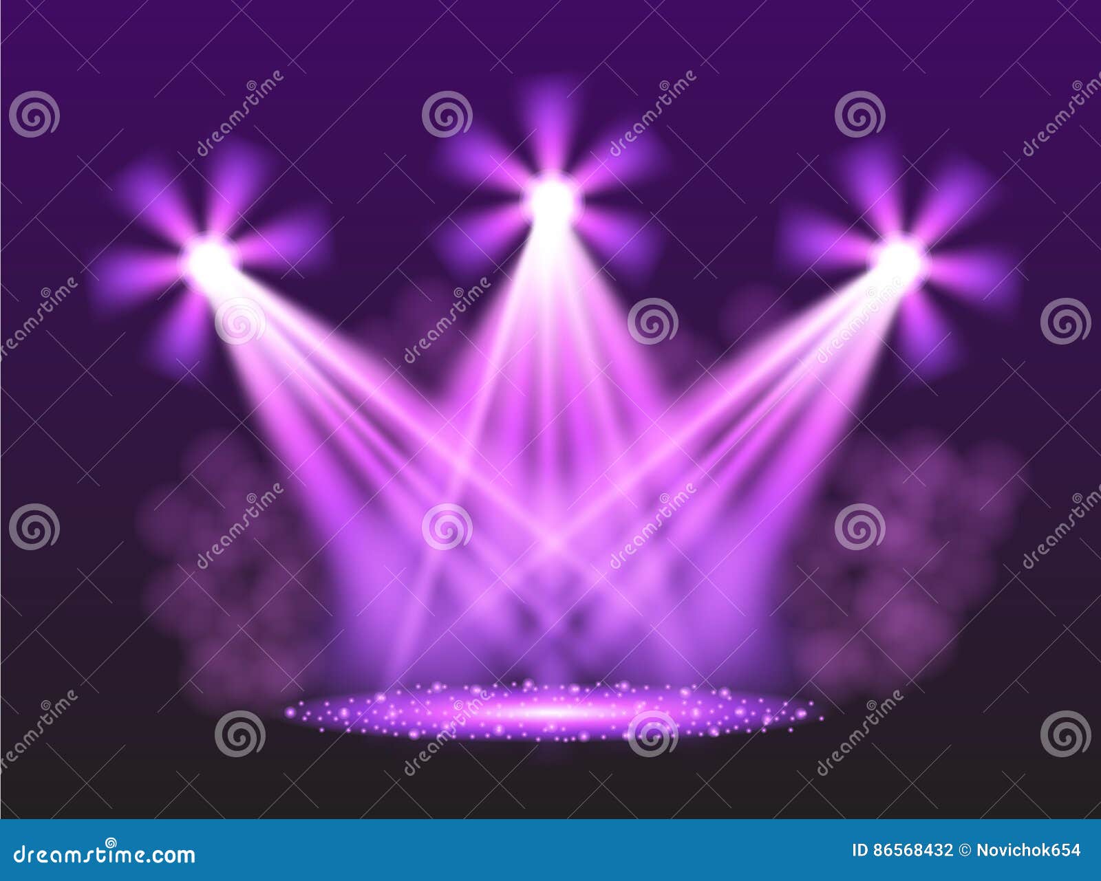 Purple Spotlights. Scene. Light Effects Stock Vector - Illustration of ...