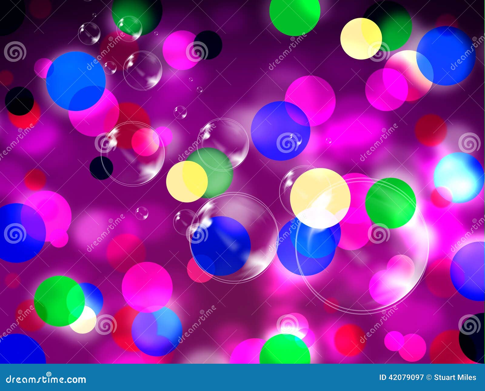 Purple Spots On A Blue Background, Abstraction Background Or Texture ...