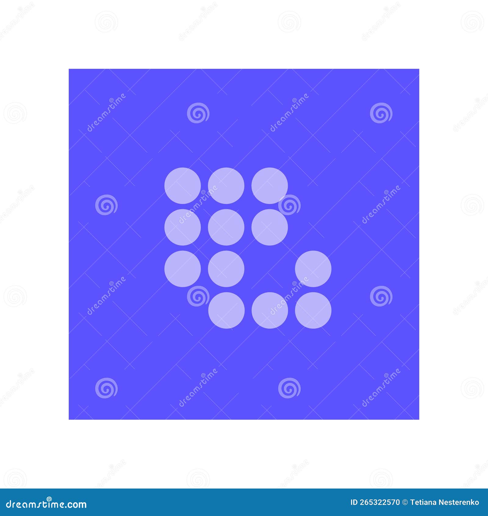 Purple Square and Dotted Symbol Vector Design Element Stock Vector ...
