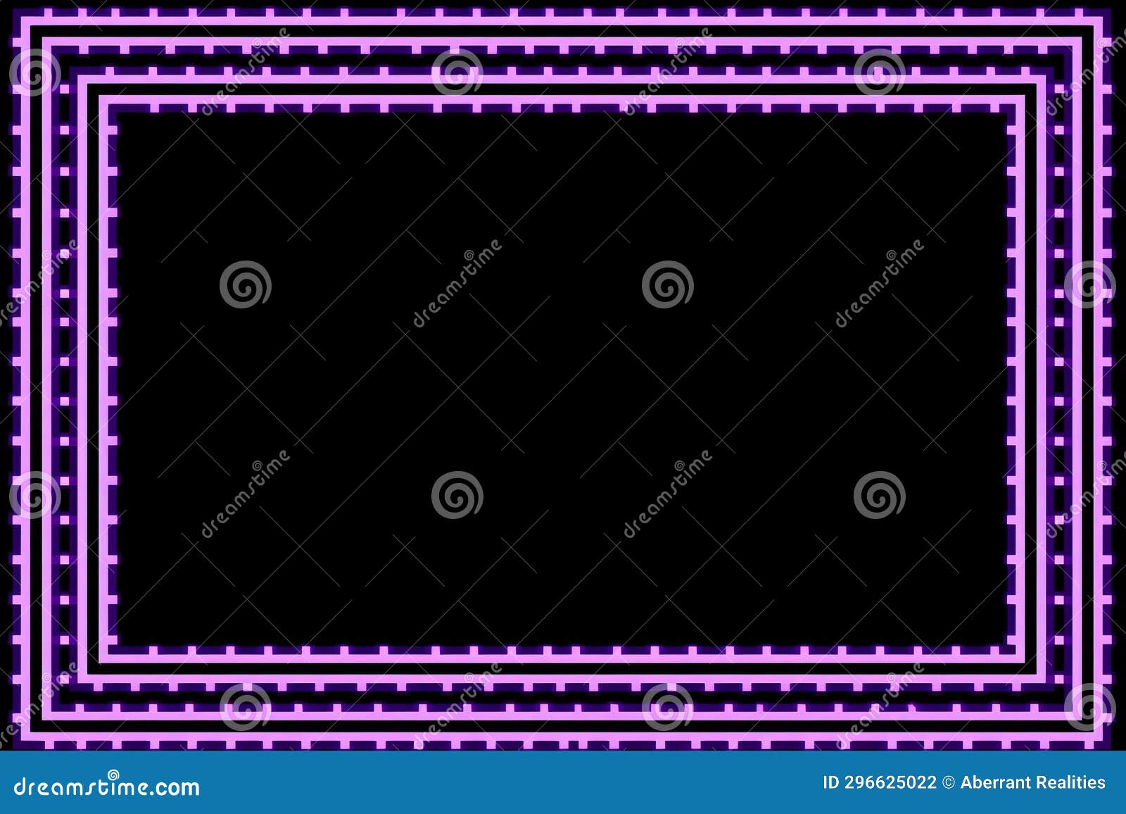 A Purple Square Frame on a Black Background Stock Illustration ...