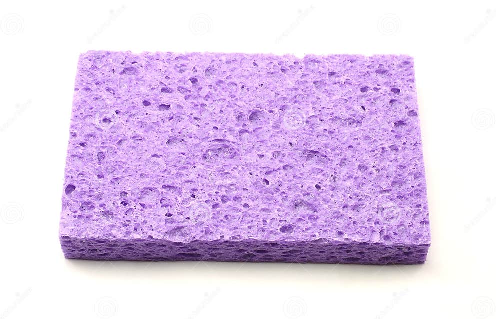 A purple square sponge stock photo. Image of absorbant - 14238724