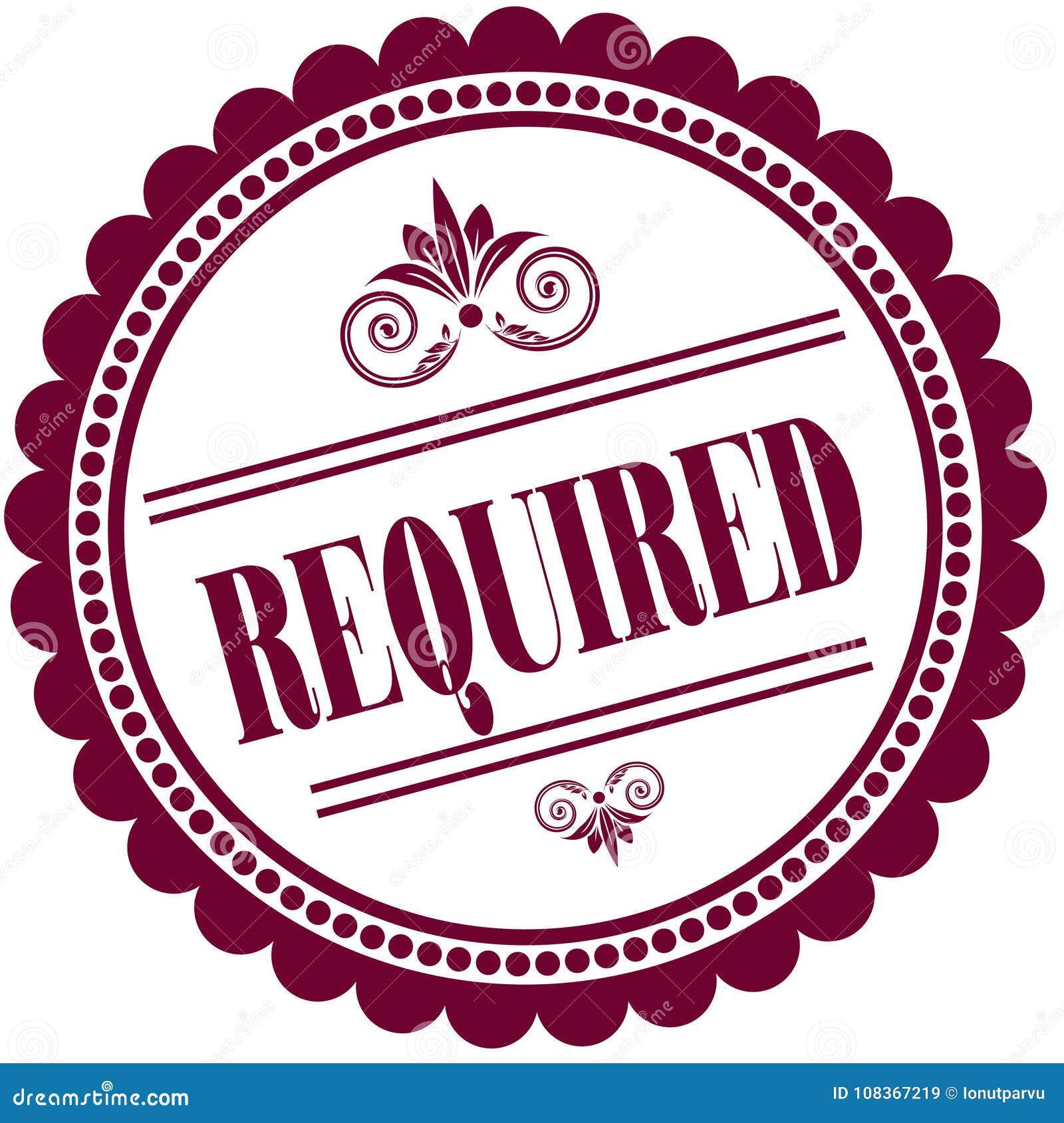 Purple Stamp with REQUIRED . Stock Illustration - Illustration of alert ...