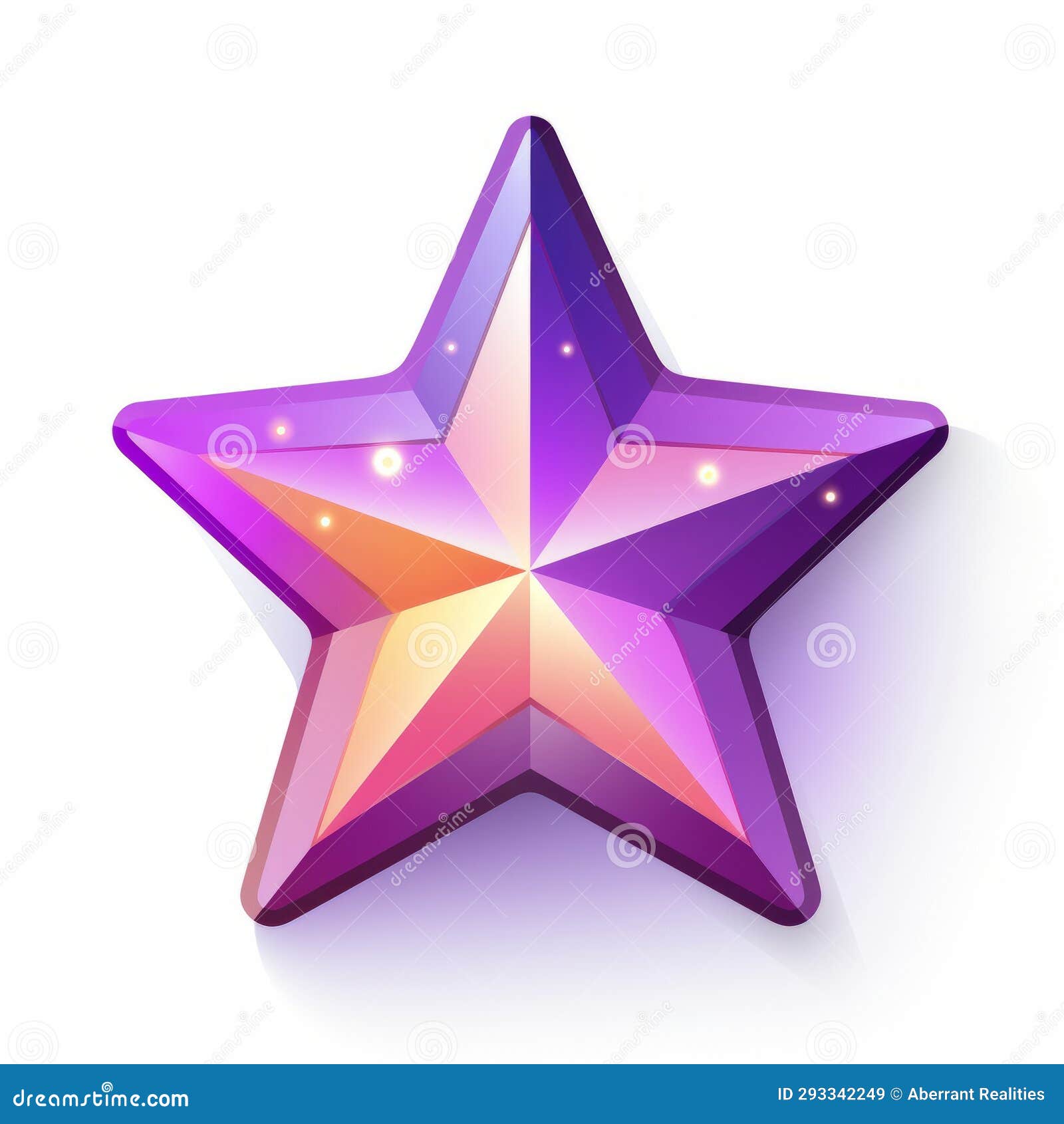 A Purple Star Icon on a White Background Stock Image - Image of ...