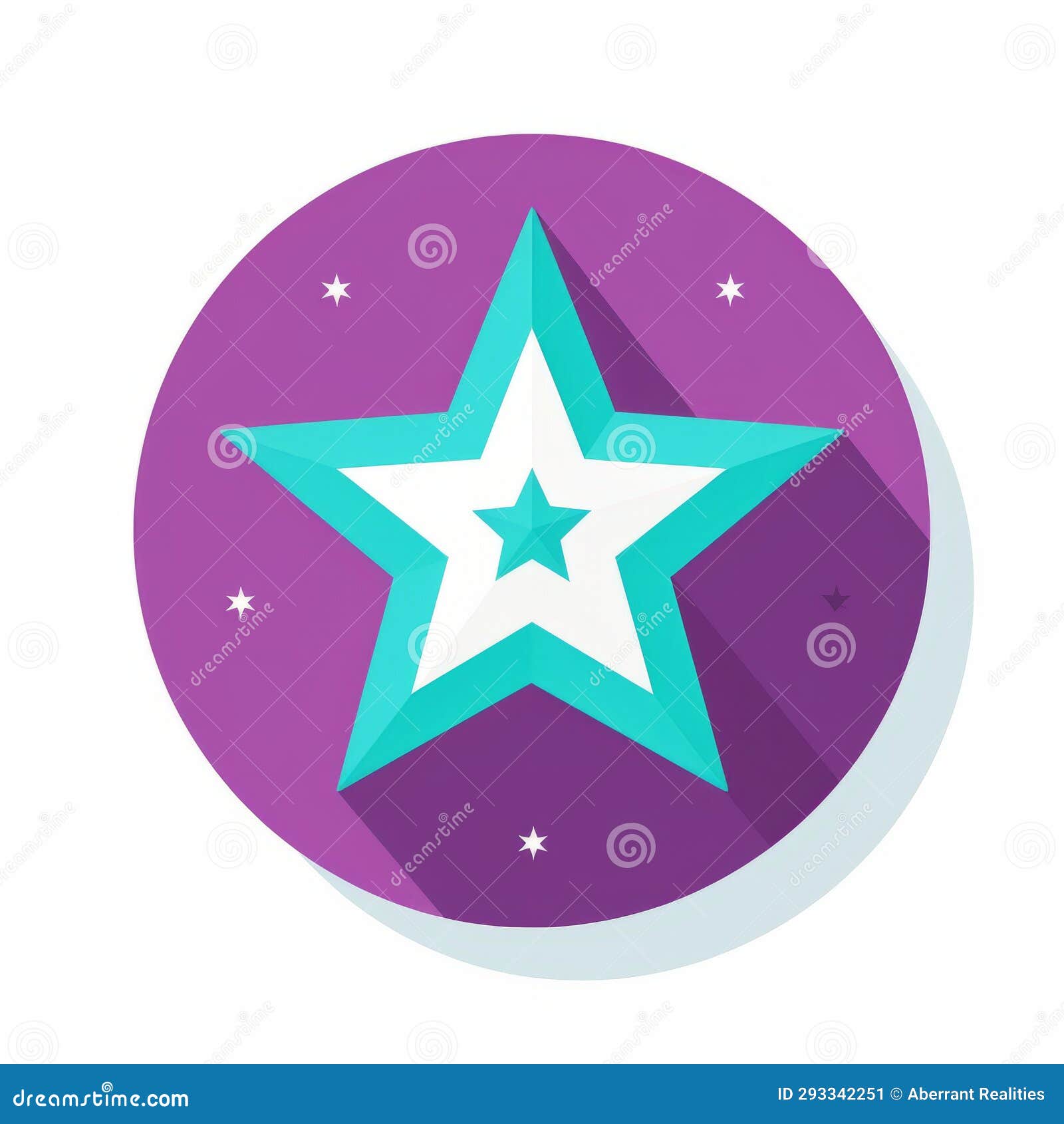 A Purple Star Icon on a White Background Stock Image - Image of circle ...