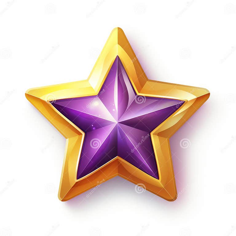 A Purple Star Icon on a White Background Stock Photo - Image of ...