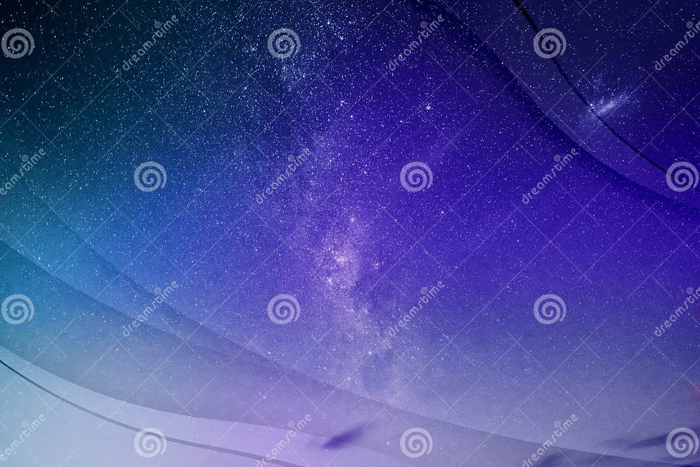 Purple Starry Night Sky Background Stock Photo - Image of text ...