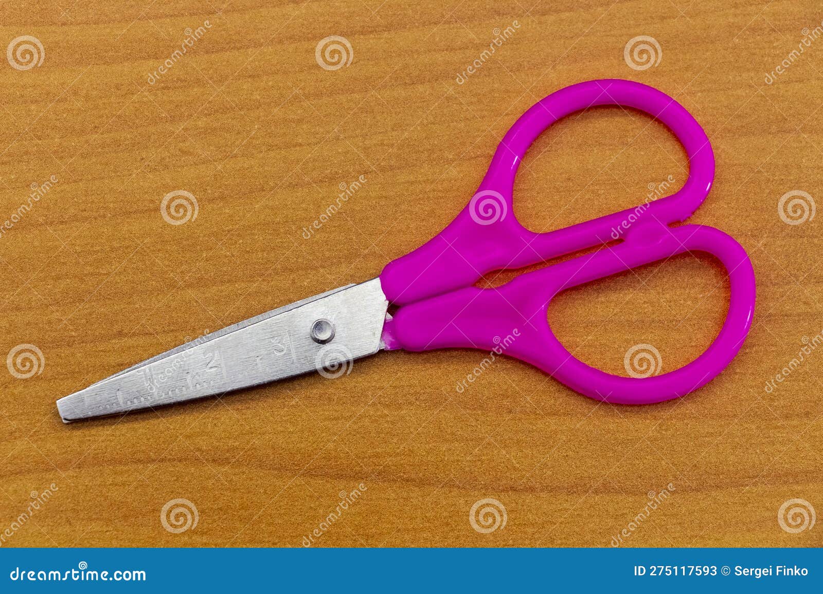 Purple stationery scissors stock image. Image of supply - 275117593