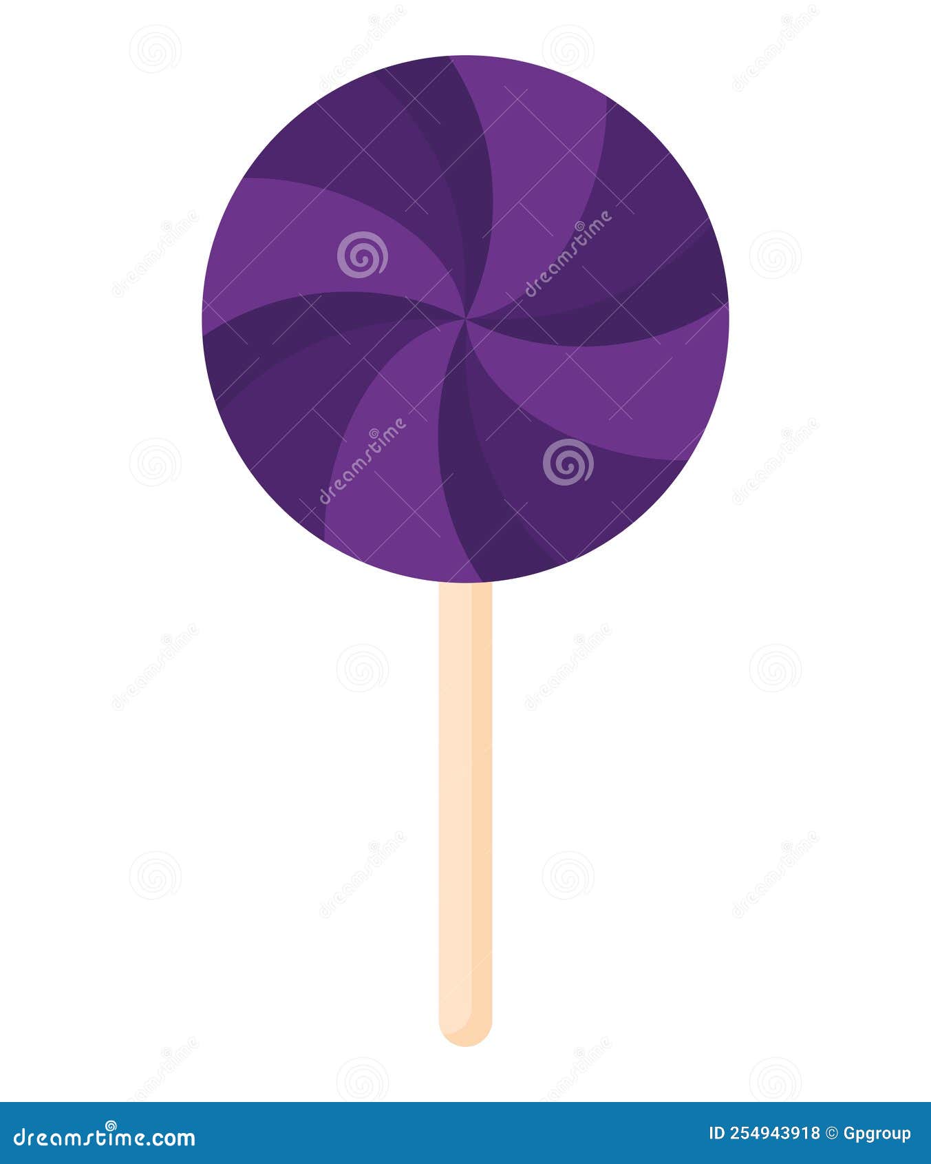 Purple stick candy stock vector. Illustration of round - 254943918