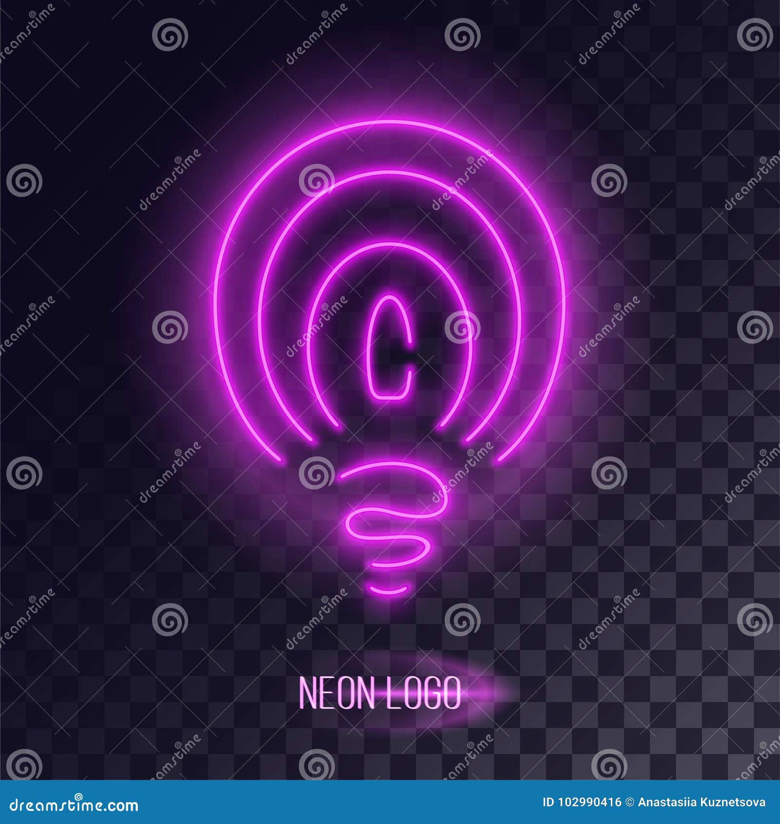 Purple Stylized Lightbulb Icon Stock Vector - Illustration of flare ...