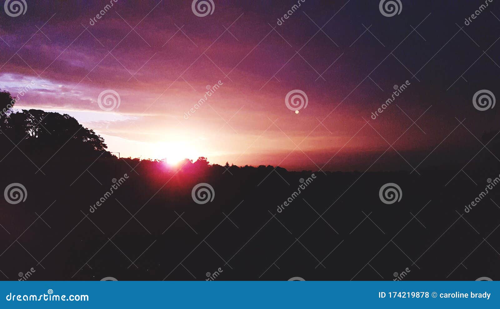 A purple sunrise stock photo. Image of sunrise, pink - 174219878