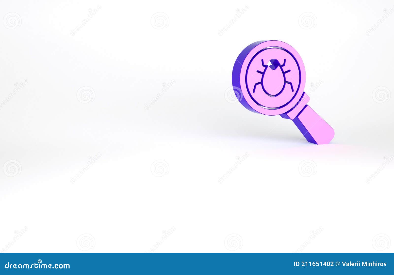 Purple System Bug Concept Icon Isolated on White Background. Code Bug ...