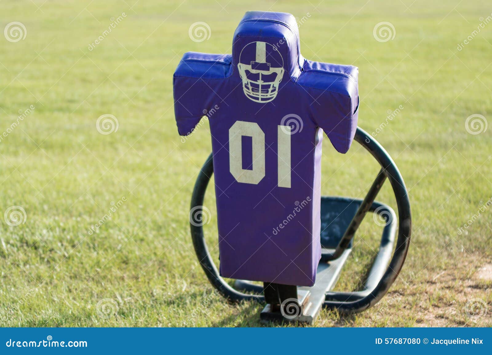 Purple Tackling Sled Facing Forward Stock Photo - Image of sports ...