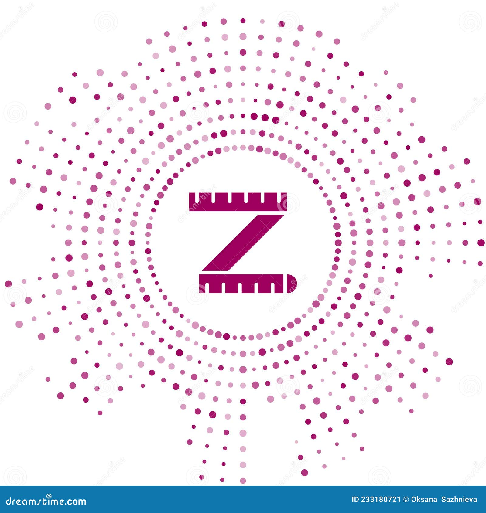 Purple Tape Measure Icon Isolated on White Background. Measuring Tape ...