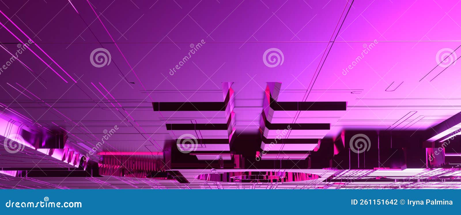 Purple Techno Surface with Blocks Background Stock Illustration - Illustration of bottom ...