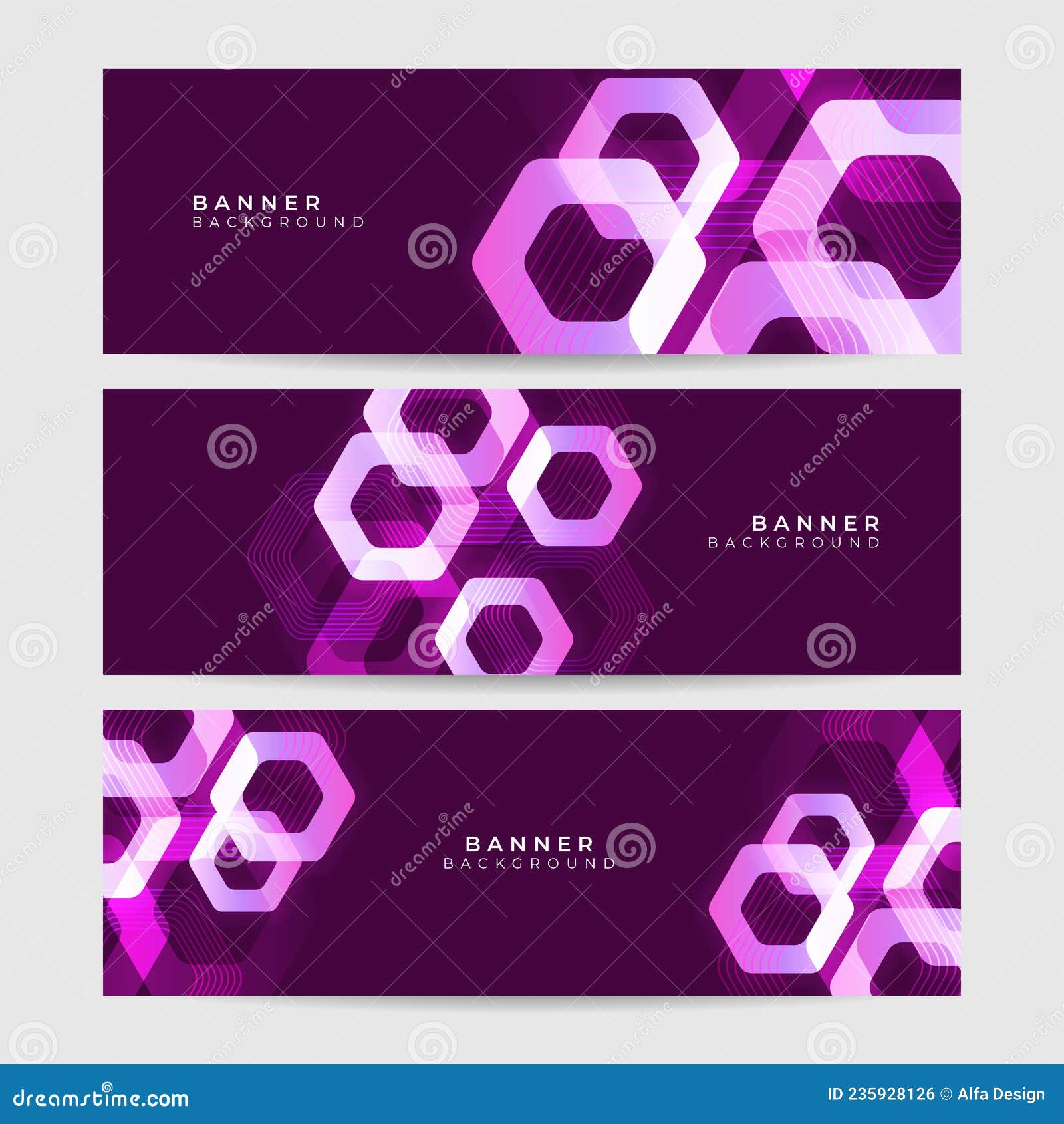 Purple Technology Banner Background. Vector Abstract Graphic Design ...